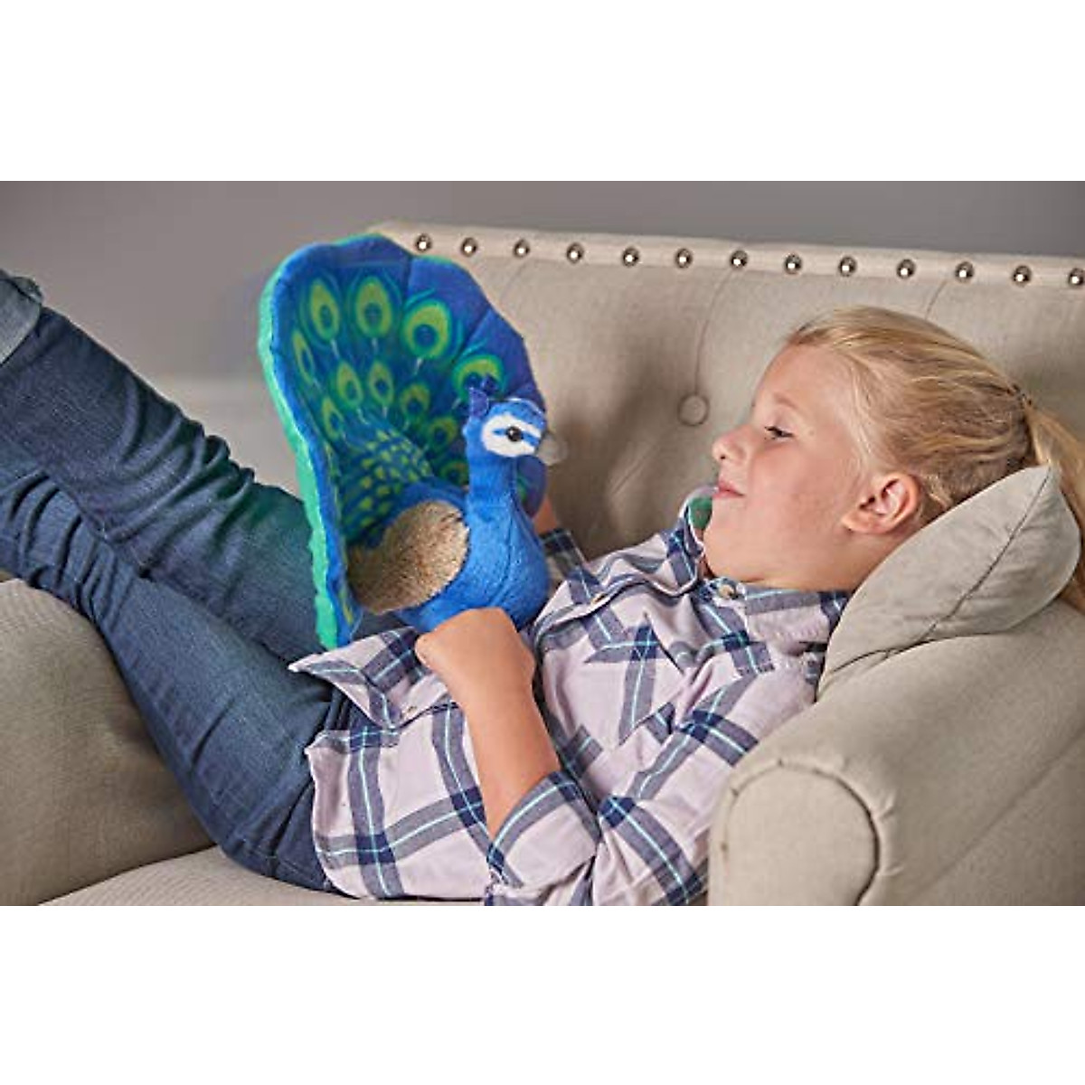 Wild Republic Peacock Plush, Stuffed Animal, Plush Toy, Gifts for Kids, Cuddlekins 12 Inches