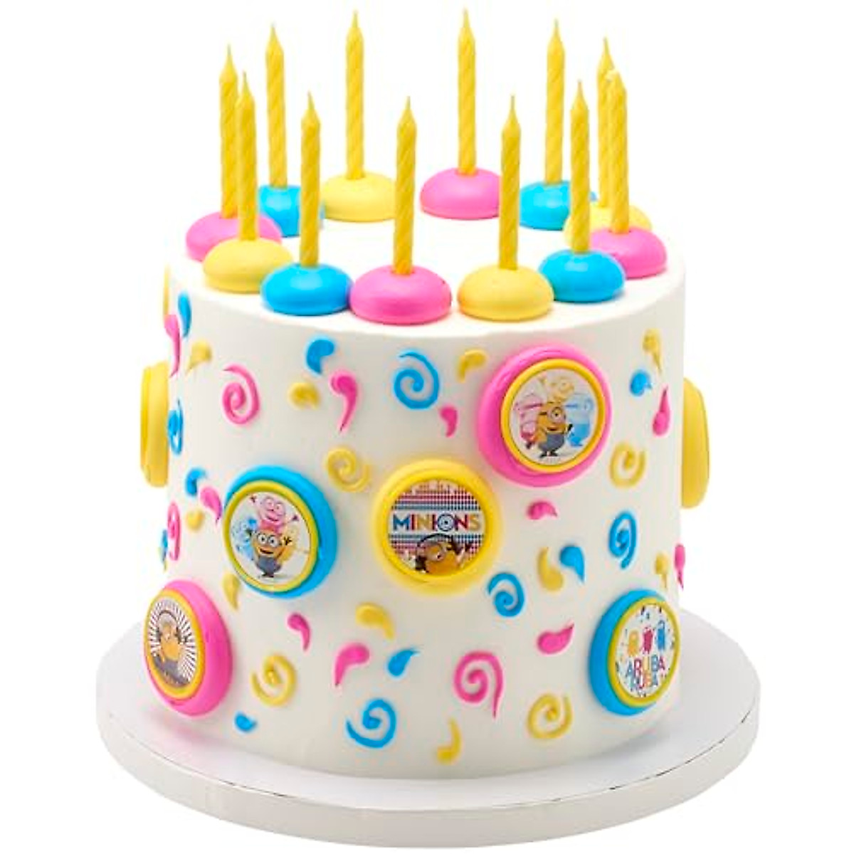 DecoPac Despicable Me™ Celebrations Cupcake Rings, 24 Minions Cupcake Decorations, 6 Minion Designs On Yellow Rings - 24 Pack