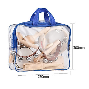 NTBL 13 PCS Kids Musical Instruments Toys with Carry Bag Wooden Percussion Instruments Early Education Gifts for Toddlers Children Preschool Girls Boys