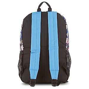 Naruto Cat Nyaruto! Allover Backpack Defense Battle of Konoha Bookbag - Nyaruto! Knapsack for All (Blue)