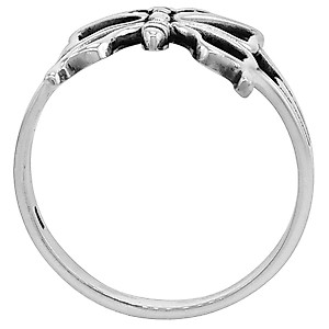 Sterling Silver Butterfly Ring for Women 5/8 inch size 10