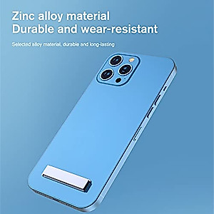 Wansurs [2 Pack] Mini Phone Kickstand Ultra-Thin Silver Cell Phone Stick Stand, Folding Invisible Portable Metal Cell Phone Stand Holder for Desk