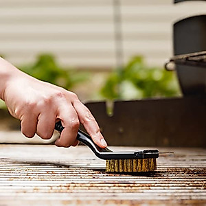 Chef Craft Select Plastic Handle Short Grill Brush, 9 Inches In Length, Black