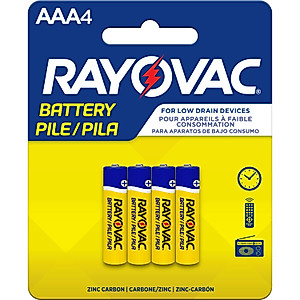 Rayovac AAA 4-Pack Zinc Carbon Batteries