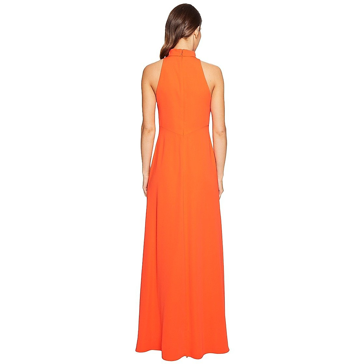 Jill Jill Stuart Women's High Neck Cut Out Gown, Tangerine, 8