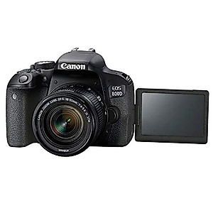 Canon EOS 800D Digital SLR with 18-55 is STM Lens Black (International Model No Warranty)