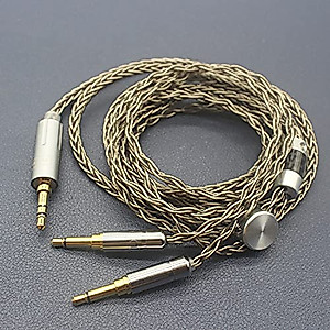 Youkamoo 3.5mm Headphone Cable Compatible for AH-D600, AH-D7200, AH-D7100, Focal Elear Headphones 8 Core Silver Plated Replacement Audio Upgrade Cable