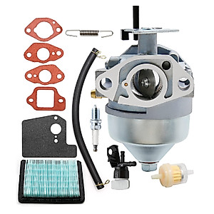 Vkinman 16100-Z0Y-813 Gcv190 Carb Kit Carburetor w/Air Filter Spark Plug Replacement for Honda GCV190 GCV190A GCV190LA Lawn Mower Engine HRB217 HRX217 HRX217K1 HRX217K2