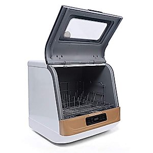 110V 1200W Dishwasher Compact Dishwasher 4 Washing Programs Mini Countertop Portable Dishwasher Automatic Dish Washing Machine For Dorm, RV, Apartment