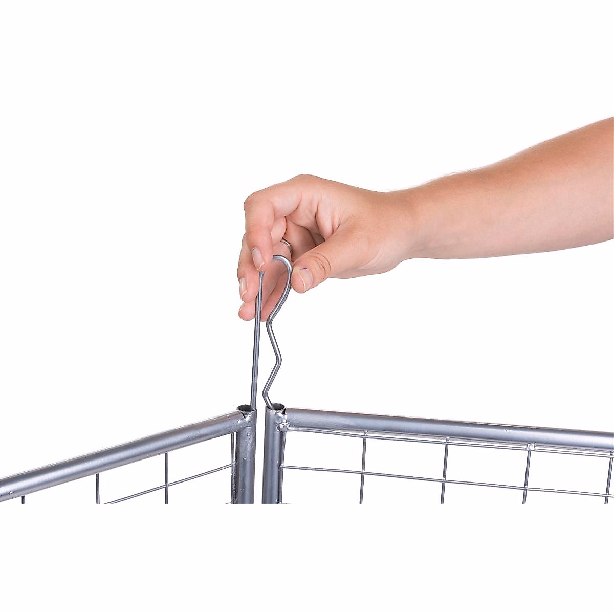 Displays2go Gridwall Booth Display, Iron Construction – Silver Finish (AD9PNL)