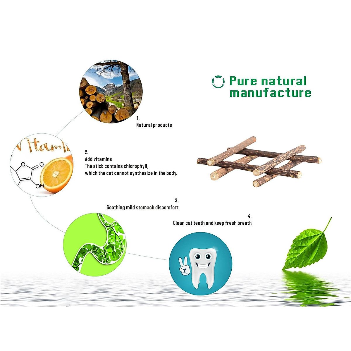 CXP Good Goods Cat Catnip Stick,Silver Vine for Teeth Grinding Chew Toy (26 Pieces)