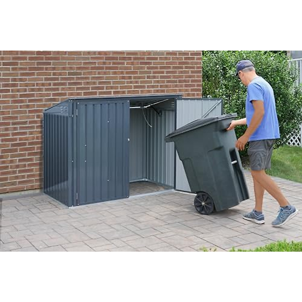 Arrow Sheds 6' x 3' Outdoor Steel Storage Shed, Grey
