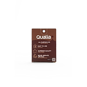 Qualia All Purpose Powder Fabric Dye, Easy to Use Dye for Natural Fabrics: Cotton, Wool, Silk, Wood, & Linen, Ultra Concentrated Colors, Brown, 3 Pack