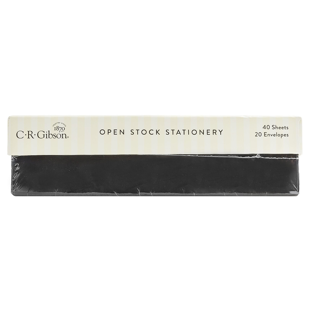 C.R. Gibson White Boxed Letter Papers with Envelopes, 40pc, 6'' W x 8'' H