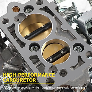 AUXMART Carburetor for Toyota 2 Barrel 22R Engine 1981 1982 1983 1984 1985 1986 1987 with Round Plug Connector TOY-505 TOY-507 (35290/2.4L 2366cc/ C4036)