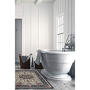 RUGGABLE Sima Washable Rug - Perfect Vintage Area Rug for Living Room Bedroom Kitchen - Pet & Child Friendly - Stain & Water Resistant - Royal Blue 8'x10' (Standard Pad)