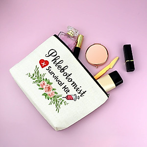 Mxrymvu Phlebotomist Gifts for Women Makeup Bag Phlebotomy Technician Gifts Phlebotomy Graduation Gift Makeup Bag Nurses Practitioner Bag Appreciation Gift for Phlebotomist Travel Makeup Pouch