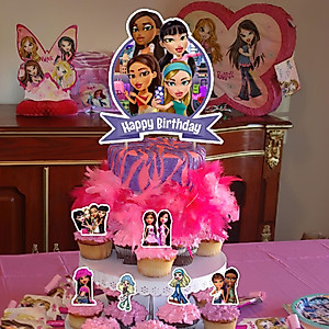 ℬ𝓇𝒶𝓉𝓏 Birthday Party Supplies, ℬ𝓇𝒶𝓉𝓏 Party Decorations,ℬ𝓇𝒶𝓉𝓏 Girl Party Theme Includes Balloons,Banner,Cake Toppers for Kids Birthday Theme Party Decorations