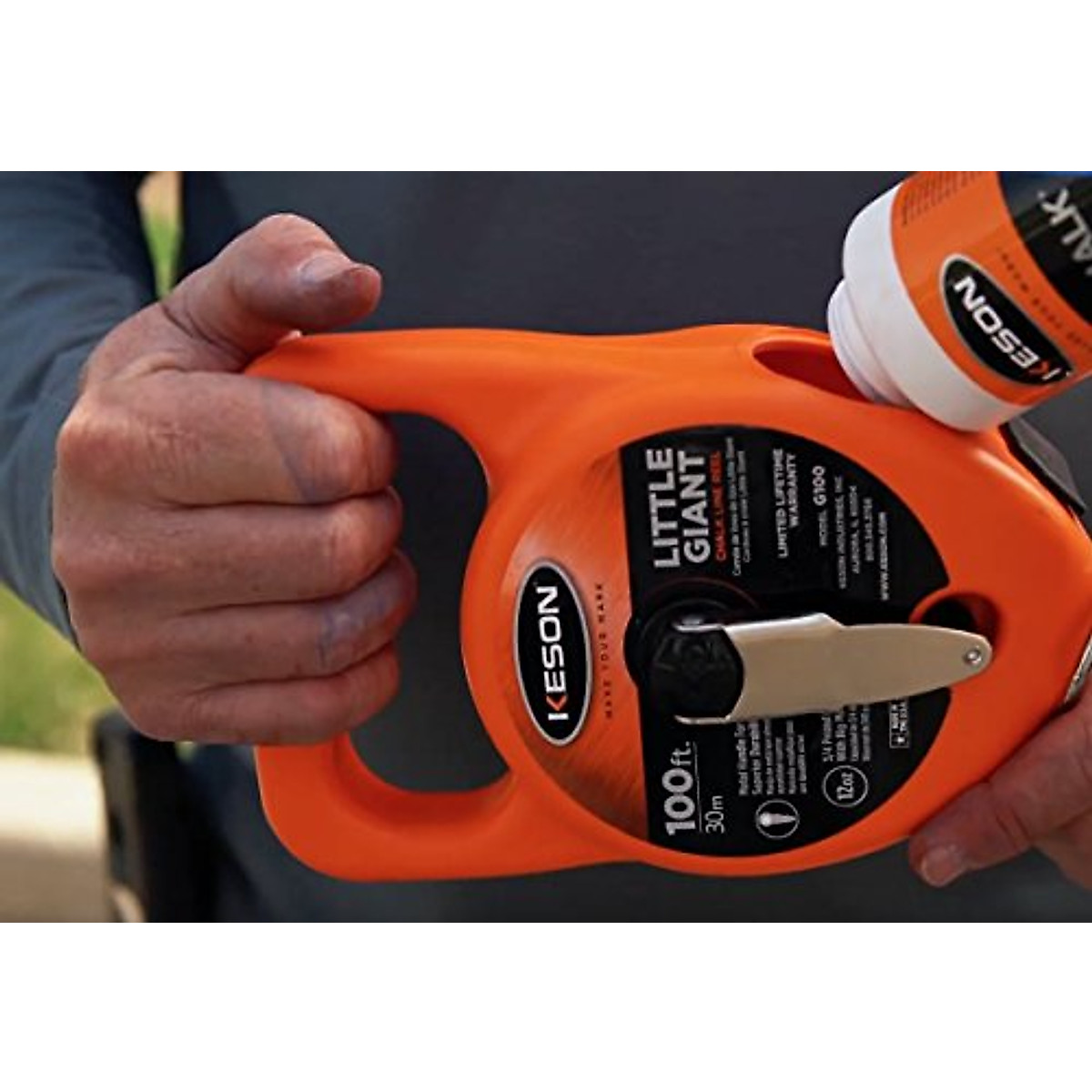 Keson P100BKT Chalk Line Reel, 1.5mm String, 2-4-Ounce Capacity, 100-Foot (30-Pack)