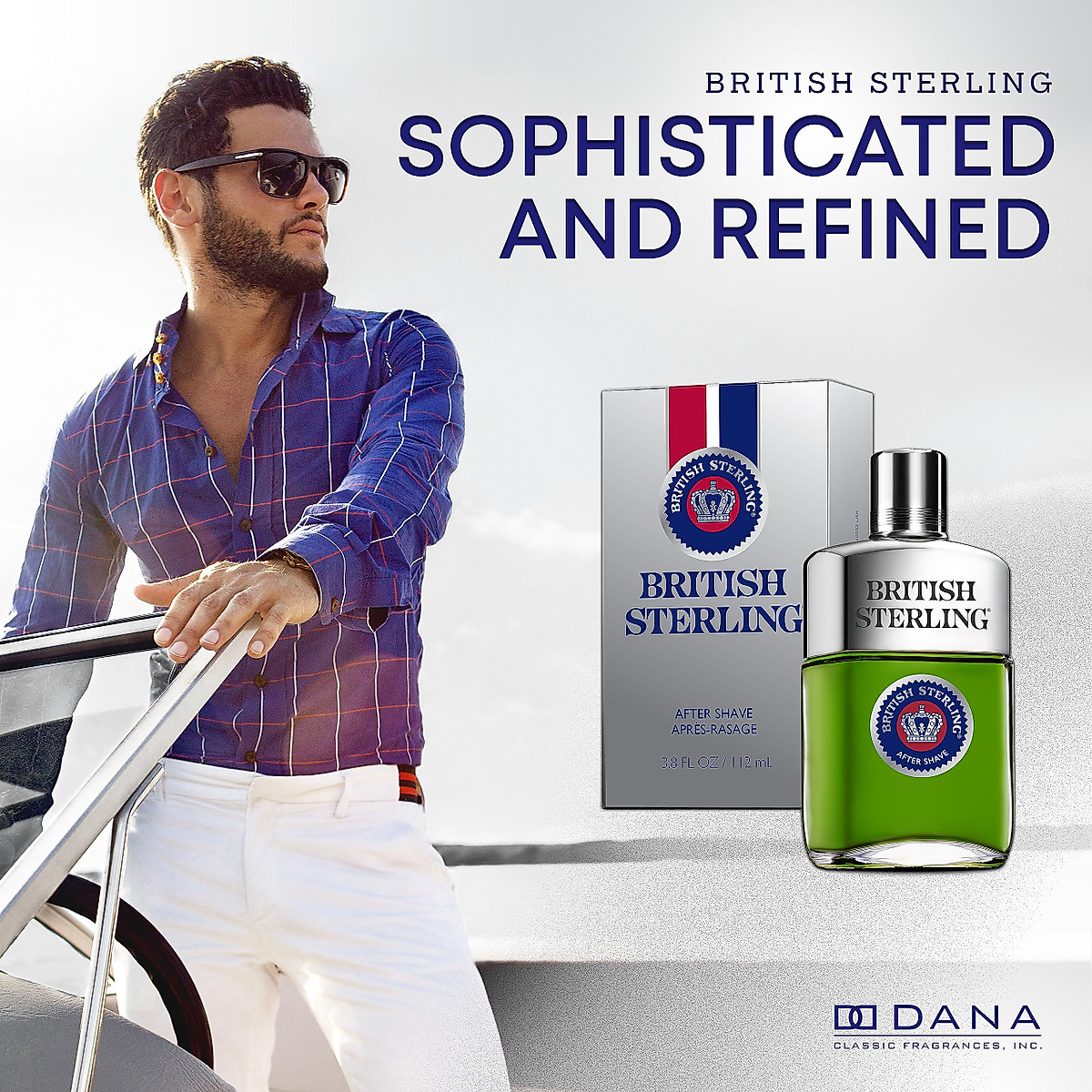 British Sterling Aftershave for Men By DANA 3.8 Oz