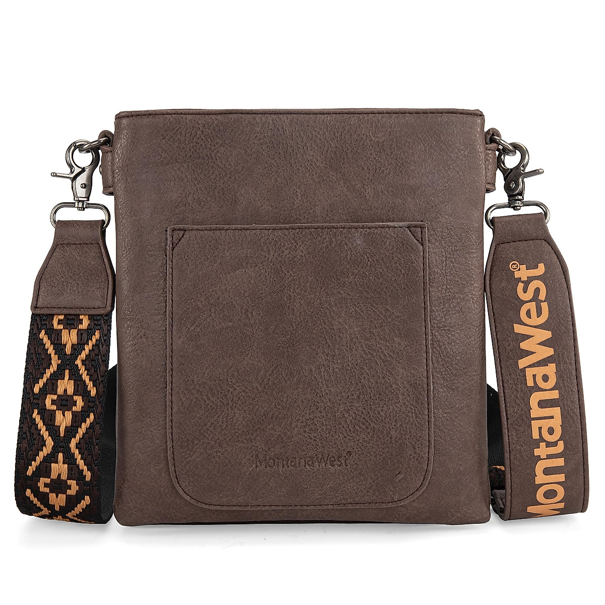 Montana West Crossbody Purse for Women Multi Pocket Crossover Side Purses Medium Size Cross Body Bag with Wide Guitar Strap Travel MWC-184CF