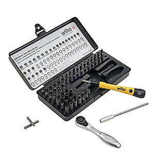 Wiha 75965 65 Piece System 4 ESD Safe Master Technician Ratchet and MicroBits Set