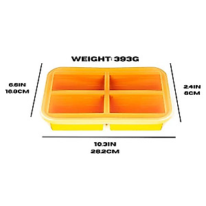 (2 Pack) Silicone Soup Freezer Molds With Lids & Measurement Lines, Makes 1 Cup Portions, Food Freezing Storage Containers, Soup, Pasta Sauce, Broth. Large Ice Cube Trays & Food Freezer Molds (2 Pack)