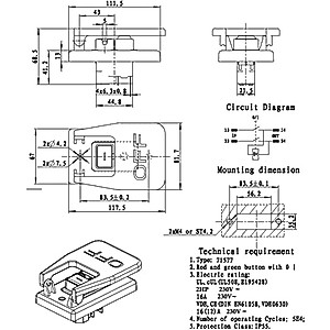 POWERTEC 71577 230V Magnetic Paddle Switch, 1-1/2 HP, fits Table Saw, Router Table, Drill Press, Bench Saw, Band Saw