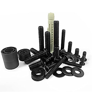 ELIVED Universal TV Mounting Hardware Kit, Fits TVs up to 80 Inch, Includes M4 M5 M6 M8 Screws, Washers, Spacers and Concrete Wall Anchors, Compatible for Most Flat/Curved TV/Monitor Mount. YD1013