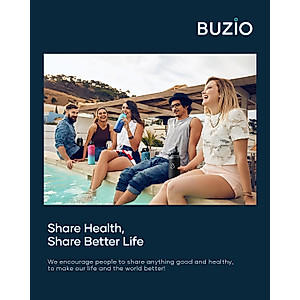 BUZIO Stainless Steel Water Bottle, 40oz Vacuum Insulated Double Wall Leak Proof Sports Water Bottle with Straw Lid and Flex Cap for Gym Travel Camping, Rose and Green