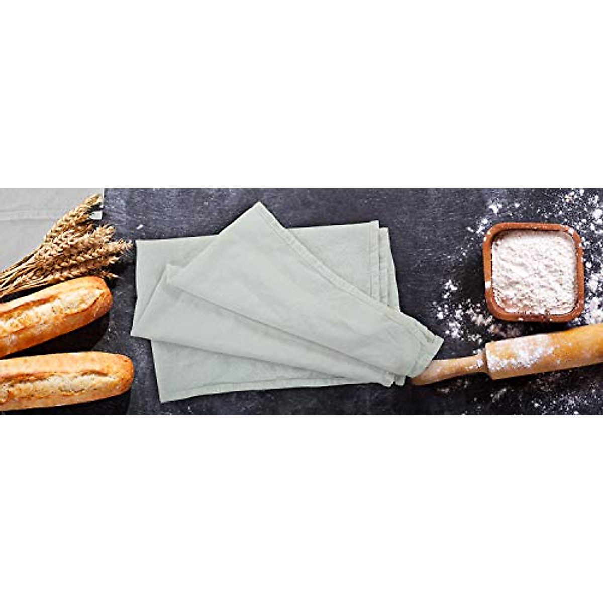 ROYALE LINENS Flour Sack Dish Towels - 33" X 38" Kitchen Towel - Super Absorbent White Flour Sack -100% Ring Spun Cotton -Tea Towels - for Embroidery, Cloth Diapers, Cheese Strainers (12 Pack, White)