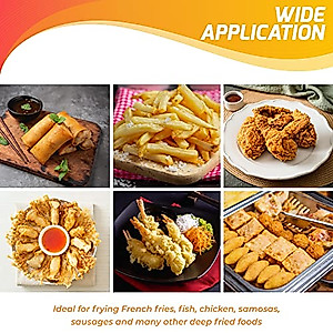 Deep Fryer Basket | 12" x 6.5" x 5.25" Restaurant Kitchen Commercial Use | Front Hooks Non-Slip Handle | Nickle Plated Stainless Steel (4 Pack)