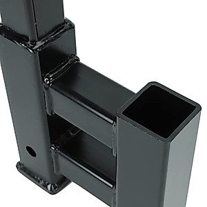 Dual 2" Trailer Receiver Hitch Rise-Drop Adapter Extender Extension Tow with Pin and Clip (GTW 4,000 lbs)