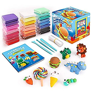 Sago Brothers Air Dry Clay 24 Colors, Kids Toys Modeling Clay for Kids, 3 Year Old Girl Gifts No-Bake No Mess Molding Clay Kit, Model Magic Clay Christmas Birthday Gifts for Kids Girls Boys Age 3-12