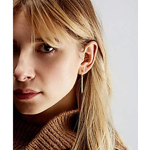 Slip Chain Choker Necklace Long Gold Necklaces for Women Trendy Long Layered Necklaces Gold Earrings and Necklaces Set for Wedding Jewelry Gold Bar Y Lariat Necklace Summer Wedding Guest Dresses Accessories