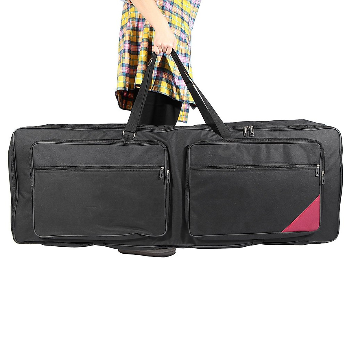 Btuty Keyboard Gig Bag for 73-Key/76-Key Electric Piano, Soft Case, Durable 600D Cloth PE Foam Padded Dual Zipper