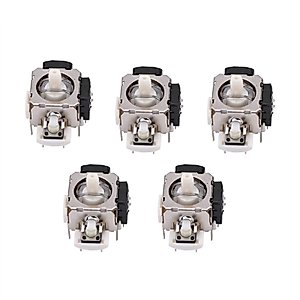 125 5-Pack Joystick Replacement, 3D Analog Joysticks, Thumbstick Sensor Rocker Axis Module Replacement Part for 360 Controller, Plug and Play
