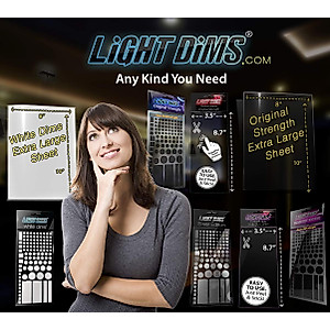 LightDims Black Out Edition - Light Blocking LED Covers/Light Dimming Sheets for Routers, Electronics and Appliances and More. Blocks 100% of Light, in Minimal Packaging.
