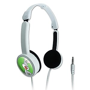 GRAPHICS & MORE Looney Tunes Bugs Bunny Novelty Travel Portable On-Ear Foldable Headphones