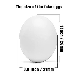 WOLEDOE 8Pcs Fake Bird Eggs, Stop Egg Laying fit Cockatiels, Green Cheeks, Lovebird, Ringneck Dove, Lorikeet, Bourke Parakeet, Quaker Parrots