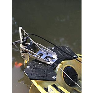 Wilderness Systems Kayak Stern Mounting Plate Gen 2 | Fits ATAK 120 Kayaks | Torqueedo Motor Mount | Kayak Power Pole Mount | Kayak Accessory Mount, One Size, Black (8070229)
