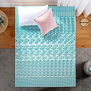 ZINUS 3 Inch Green Tea Cooling Gel Memory Foam Zoned Support Mattress Topper, Queen