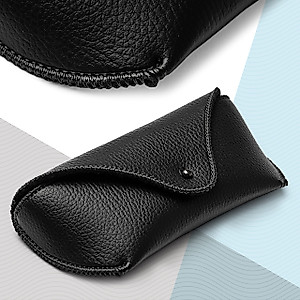 PU Leather Sunglasses Case Black, Durable Glasses Case Medium Big, Sunglass Cases, Goggles Case, Portable Sunglasses Case Slim, Spectacles Case, Knocks Protection Case