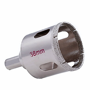 JINGLING 2Pcs 1 1/2 Inch 38mm Diamond Hole Saws Granite Drill Bits Masonry Tools for Stone