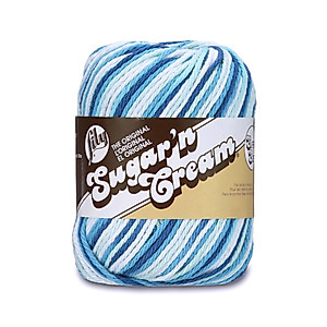 Lily Sugar 'n Cream Yarn - 100% Cotton - Assortment (Blueberry)