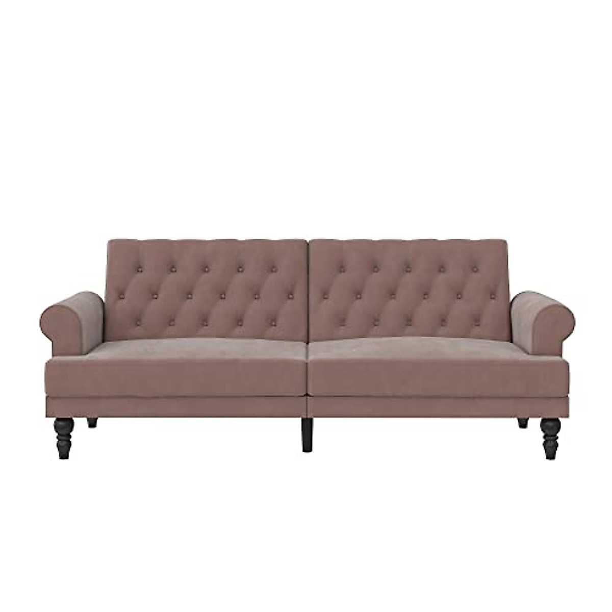 Novogratz Cassidy Upholstered Futon, Blush Velvet
