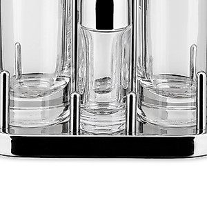 Alessi 4 Piece Condiment Set, Silver