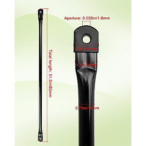 2 Pcs 80cm/31.5inch Garden Swing Replacement Rods for Hanging Swing Seat to Frame, Black Metal Round Rods