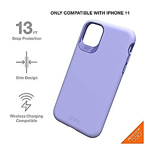 ZAGG Gear4 Holborn Compatible with iPhone 11 Case, Advanced Impact Protection, Integrated D3O Technology, Enhanced Back Protection Phone Cover – Lilac