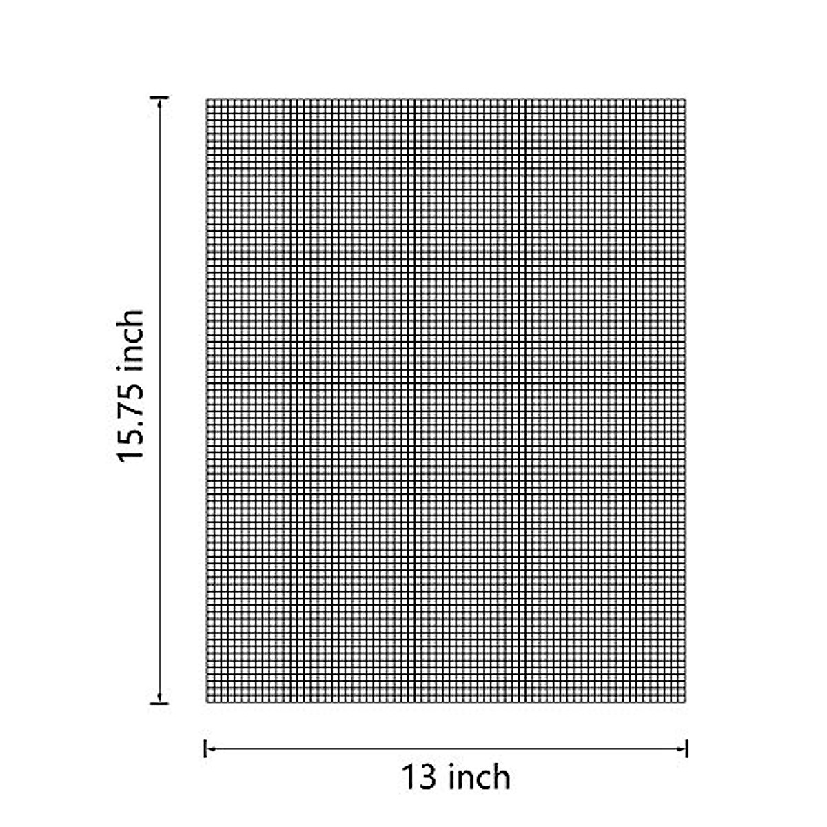 Aoocan Grill mesh mat - Set of 5 Non Stick BBQ Grill mats, Heavy Duty, Reusable Grilling mats, Easy to Clean - Works on Gas, Charcoal, Pellet Grill - 15.75 x 13 in, Black